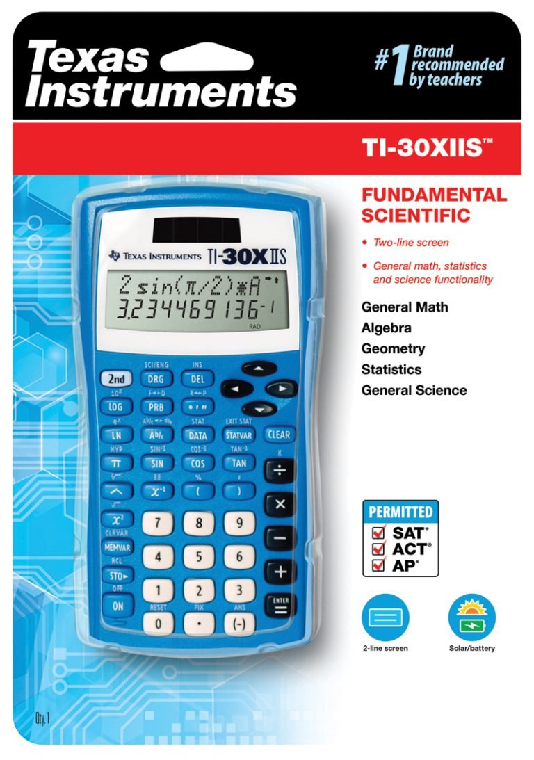 Texas Instruments TI-30X IIS Scientific Calculator – Limited Blue Color ...